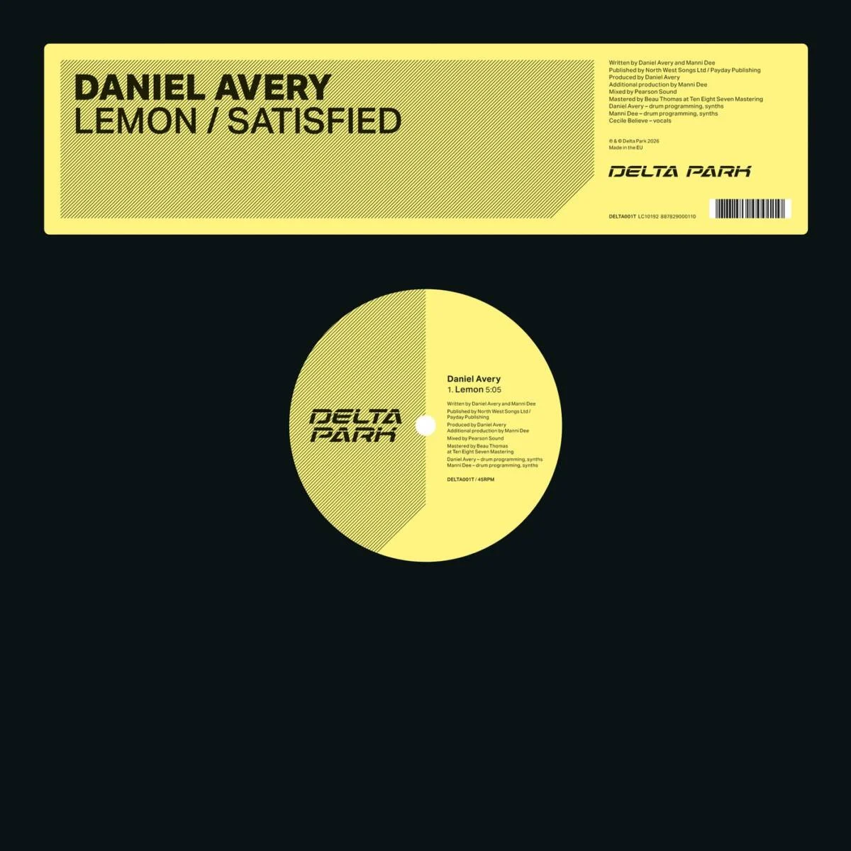 Daniel Avery – Lemon [Delta Park] - Electrobuzz